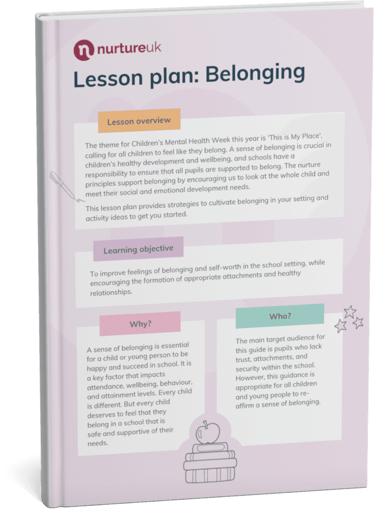 Free lesson plan! Belonging and Children's Mental Health Week - nurtureuk