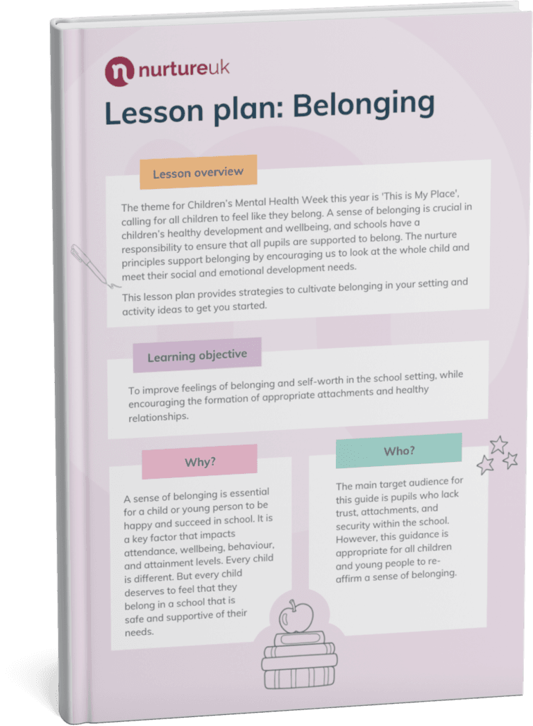 Free lesson plan! Belonging and Children's Mental Health Week - nurtureuk